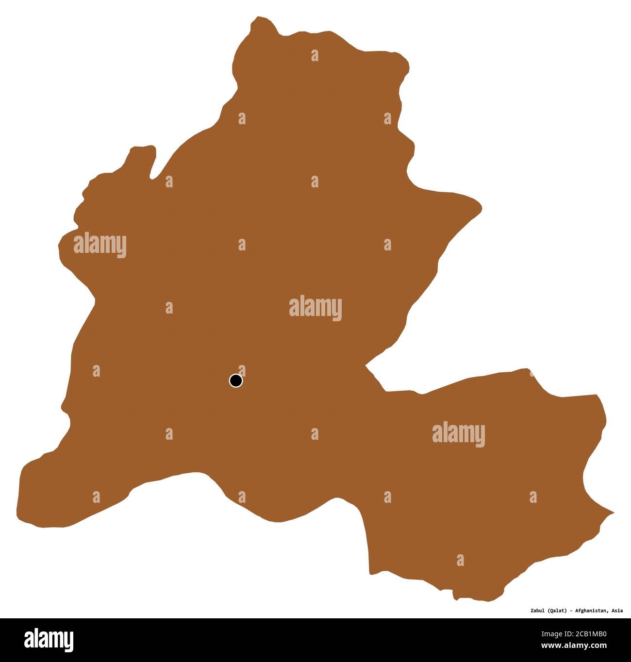 Shape of Zabul, province of Afghanistan, with its capital isolated on ...
