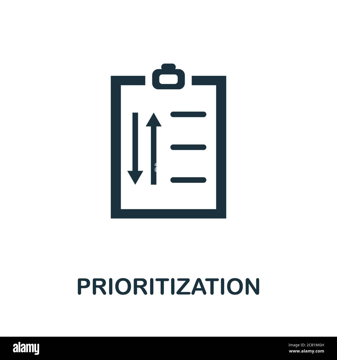 Prioritization icon. Simple element from business intelligence ...