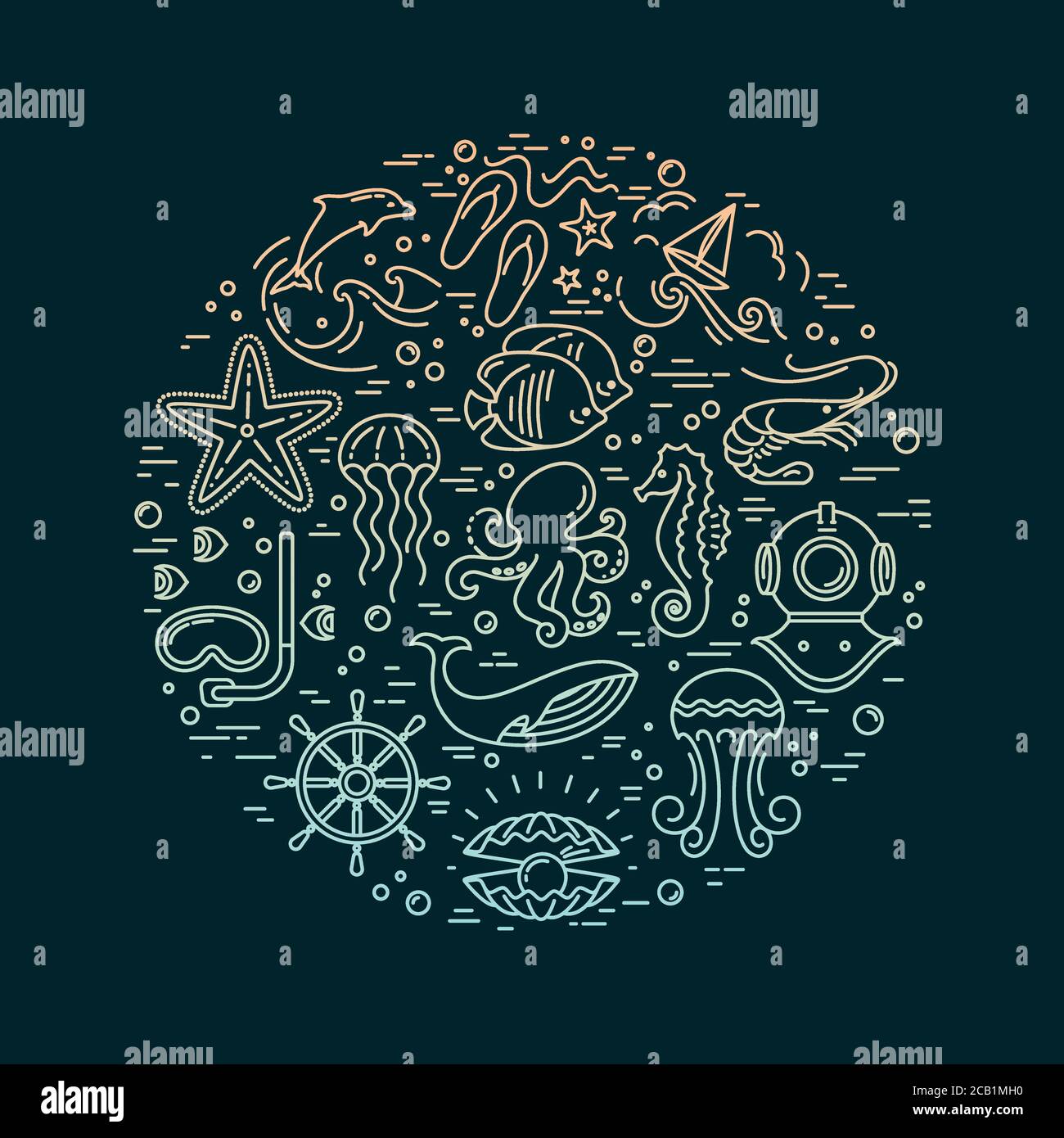 Algae coral beach algae Stock Vector Images - Alamy
