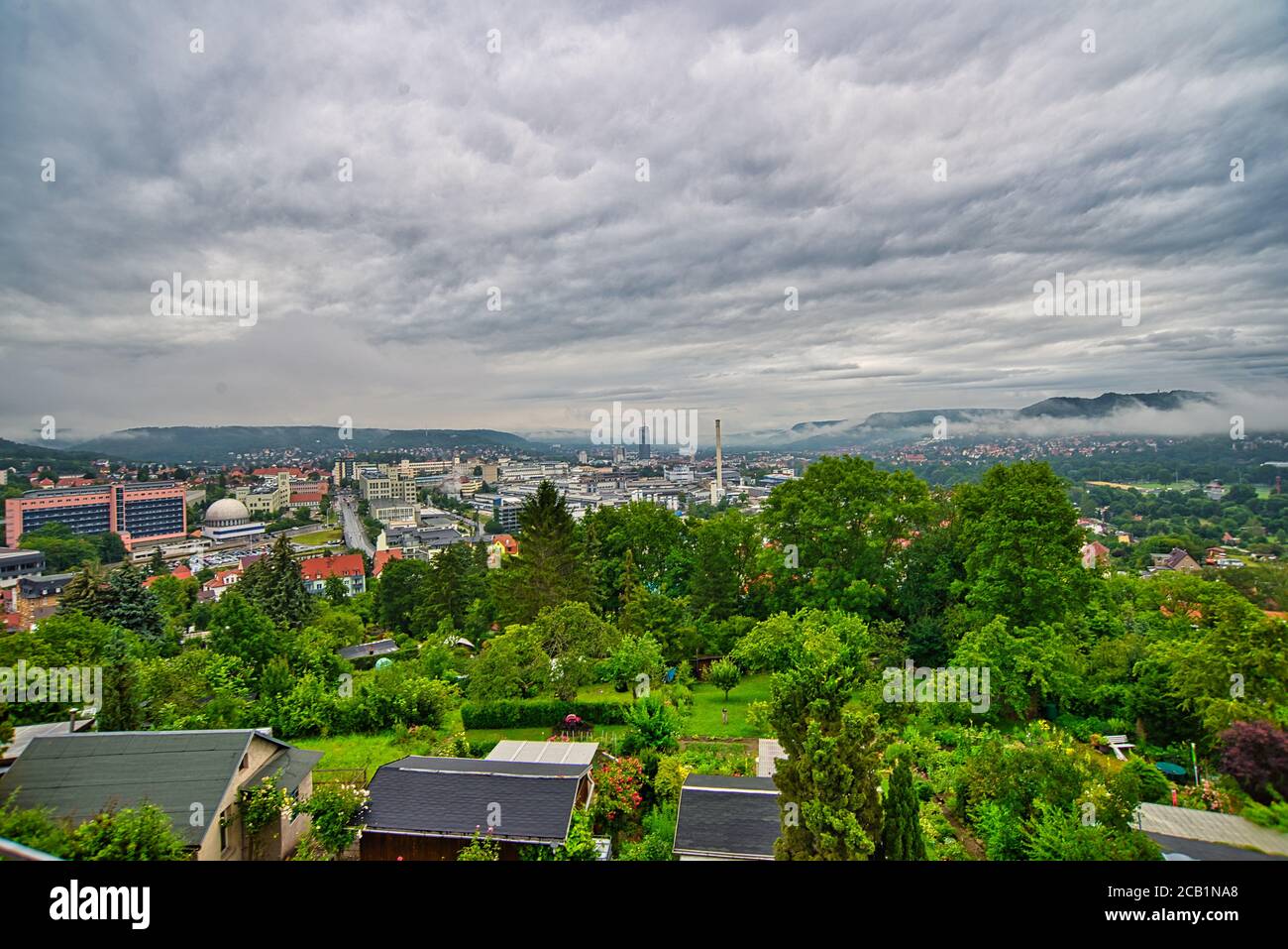 View over Jena city in Thuringia Germany Stock Photo - Alamy