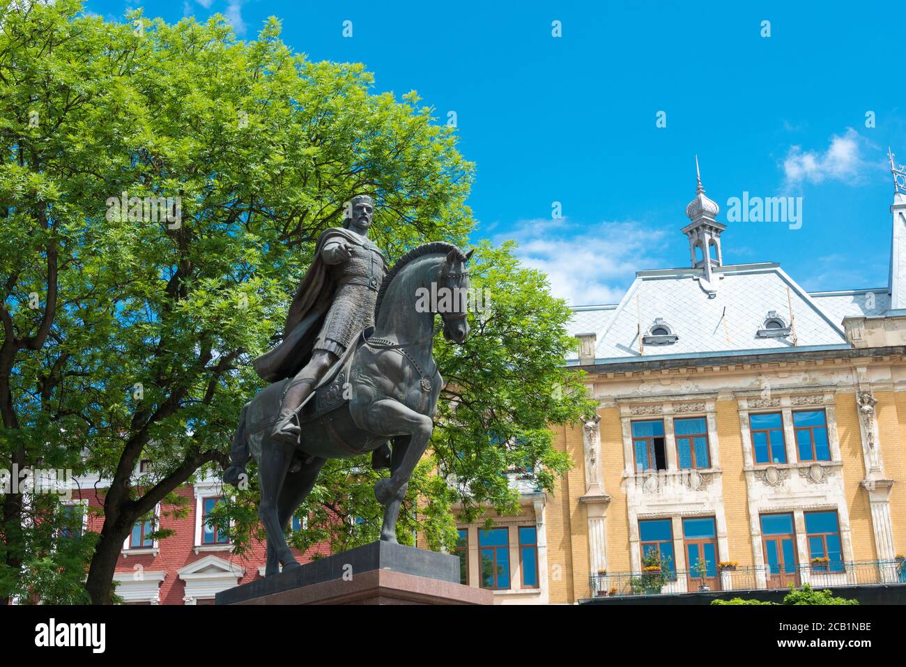 Monument to King Danylo (AD1201-1264) in Lviv, Ukraine. He was a King ...