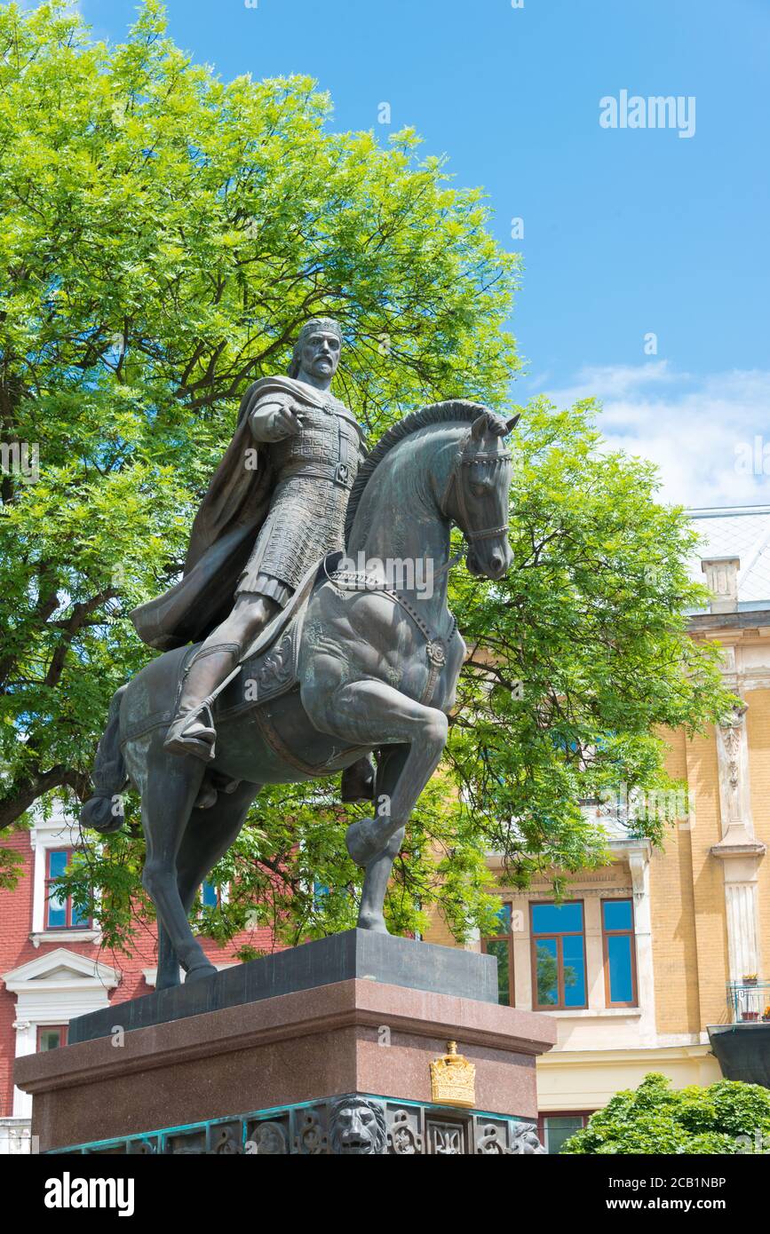 Monument to King Danylo (AD1201-1264) in Lviv, Ukraine. He was a King ...