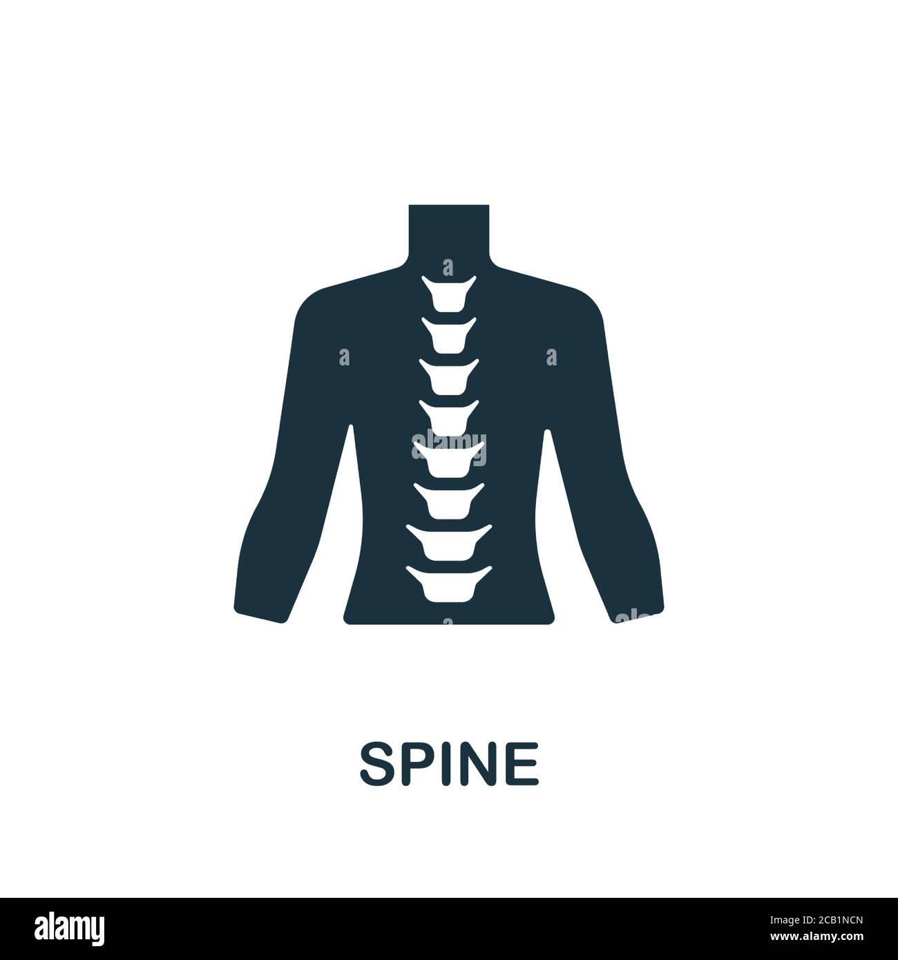 Spine icon. Simple element from internal organs collection. Creative ...