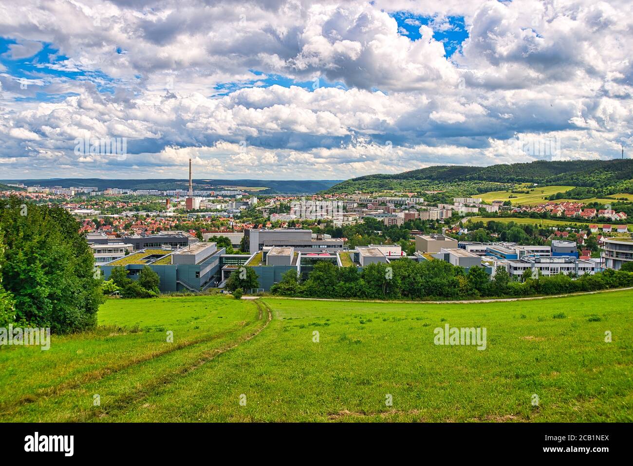 View over Jena city in Thuringia Germany Stock Photo - Alamy