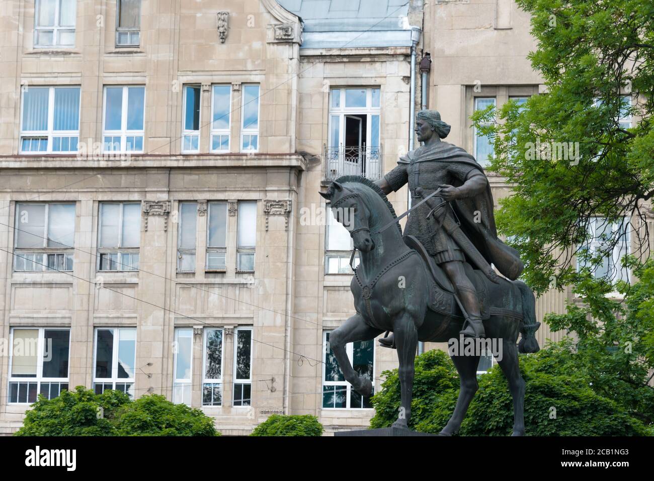 Monument to King Danylo (AD1201-1264) in Lviv, Ukraine. He was a King ...