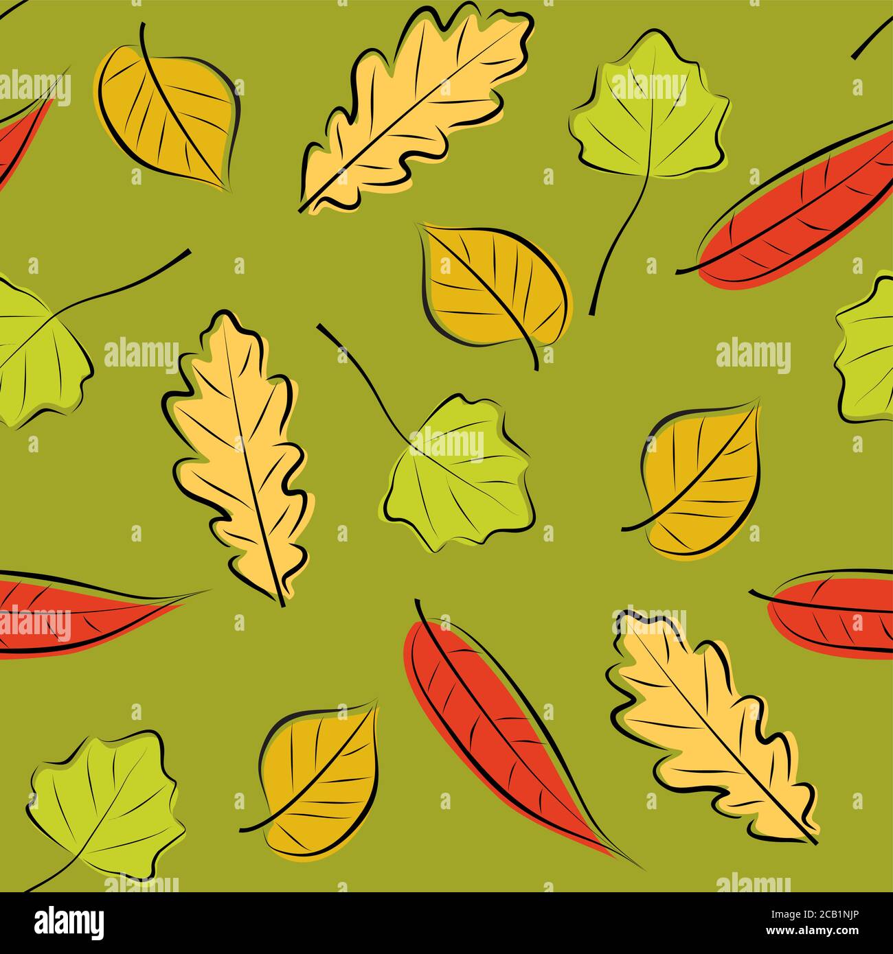 Autumn leaves seamless background Stock Vector Image & Art - Alamy