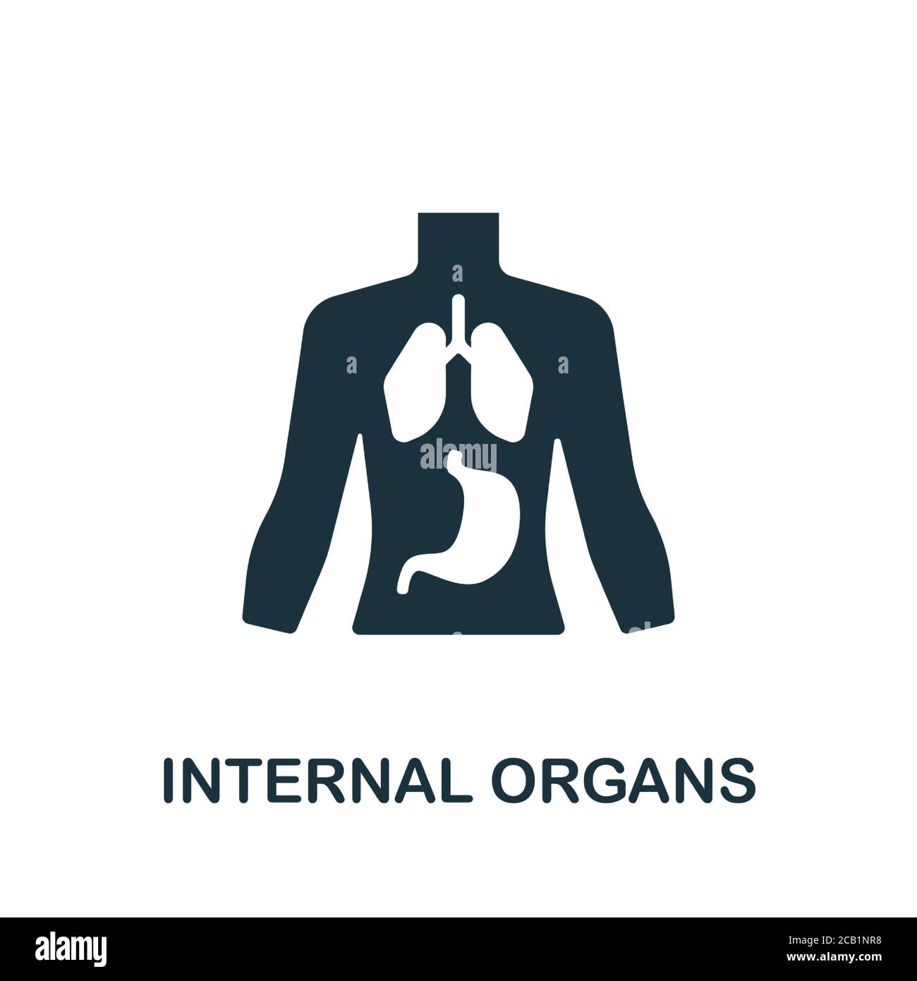 Internal Organs icon. Monochrome simple Internal Organs icon for ...