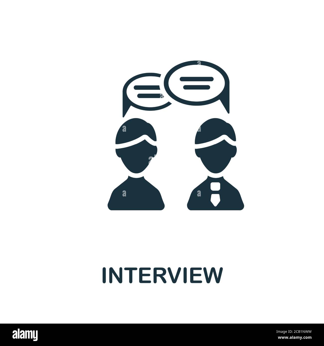 Interview icon. Simple element from business recruitment collection ...