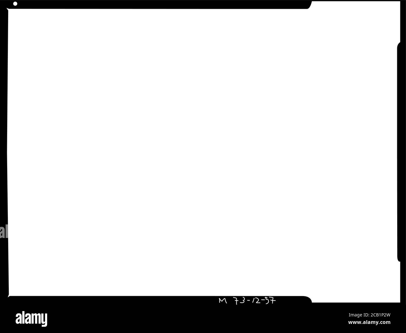 Empty frame of photographic analog film, camera film, grungy photo ...