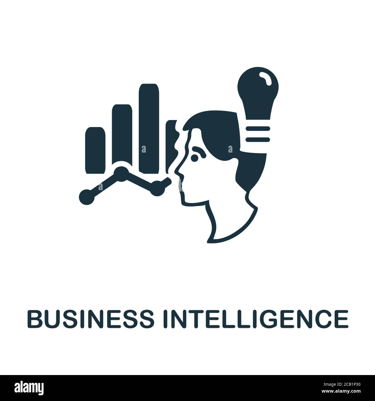 Business Intelligence icon. Monochrome simple Business Intelligence ...