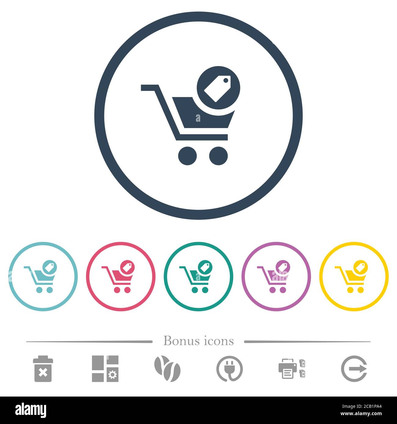 Product purchase features flat color icons in round outlines. 6 bonus ...