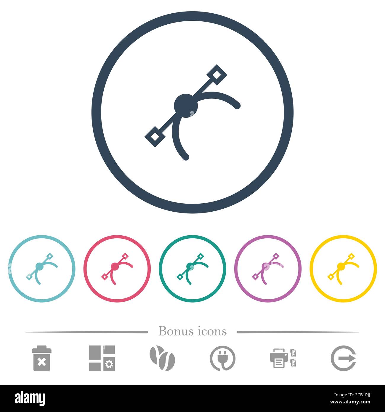 Vector Symbol Flat Color Icons In Round Outlines 6 Bonus Icons Included Stock Vector Image