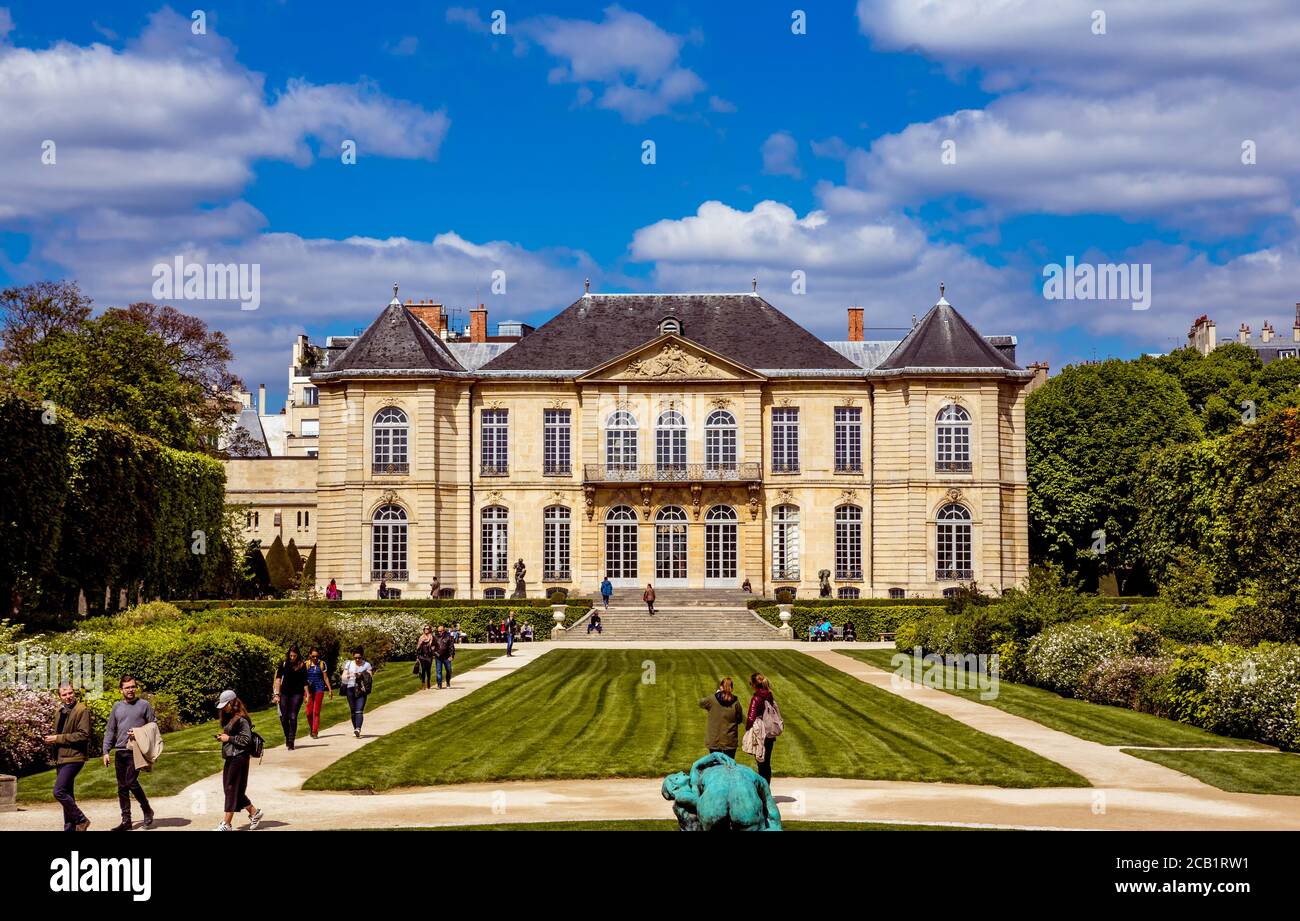 PARIS, FRANCE, APRIL 23, 2017 : exteriors, sculptures and gardens of ...