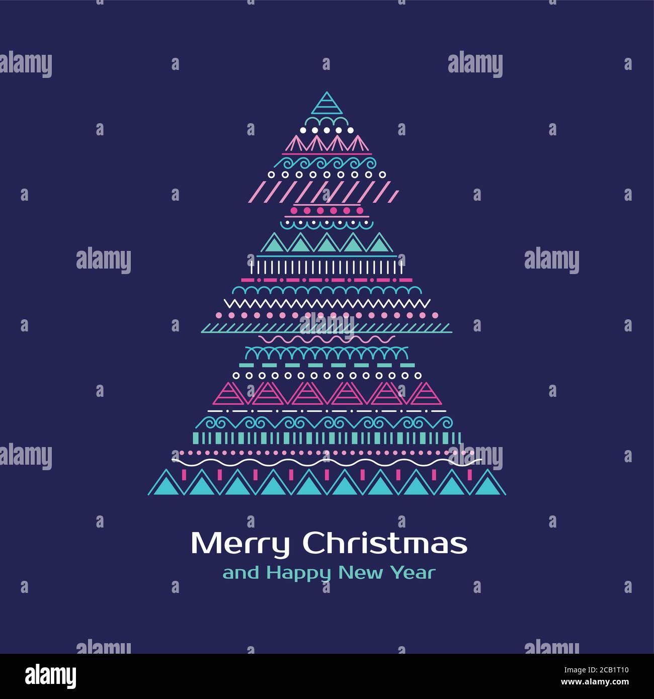 Christmas tree abstract geometric Stock Vector Images - Alamy