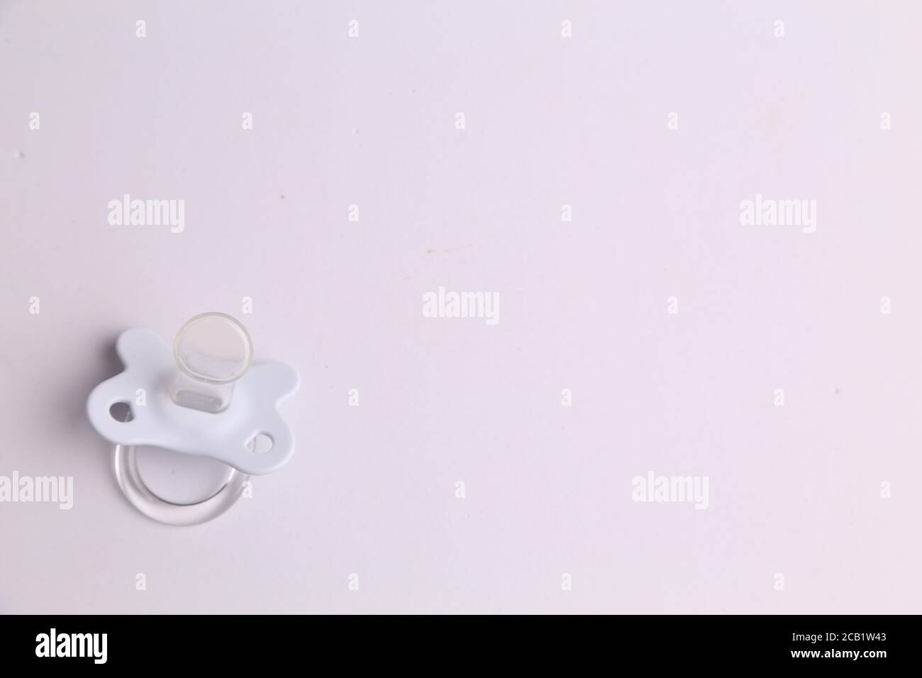 Top view of a white pacifier isolated on a white background Stock Photo ...