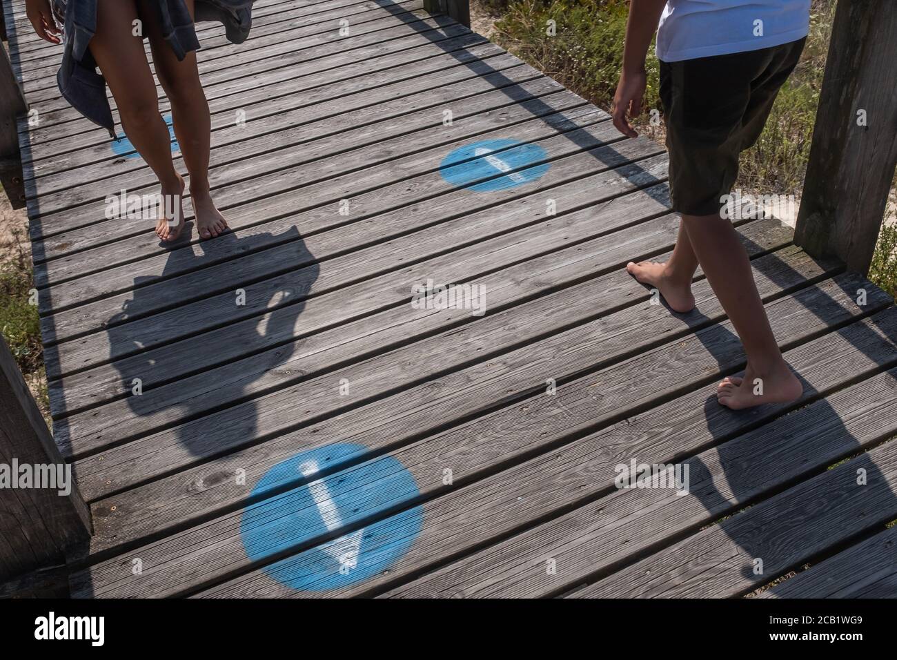 Wooden walkway beach direction sign hi-res stock photography and images ...