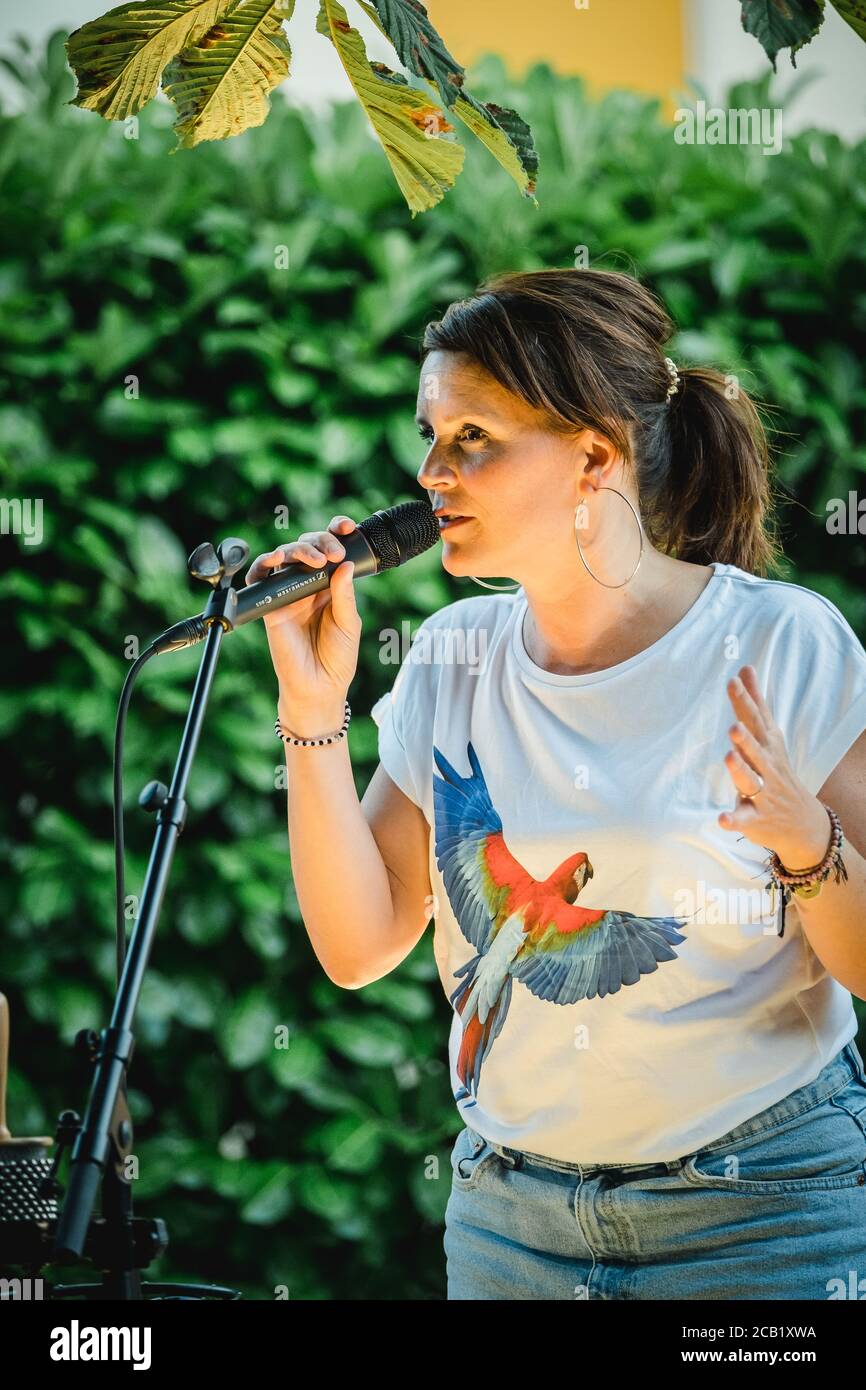 Bern, Switzerland. 08th, August 2020. The Swiss soul singer Caroline ...
