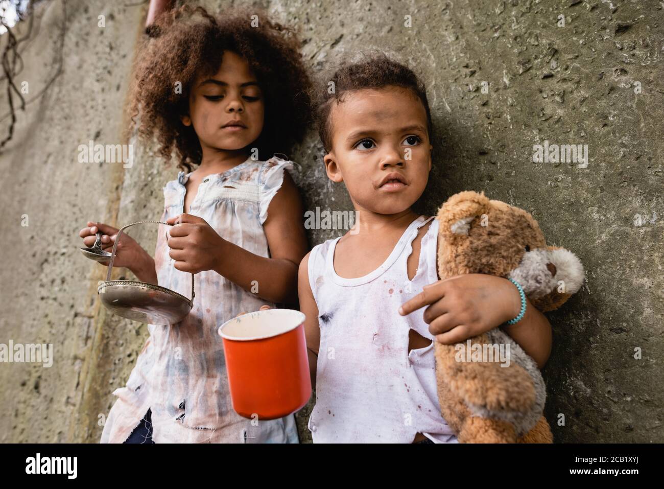 African street children begging hi-res stock photography and images - Alamy