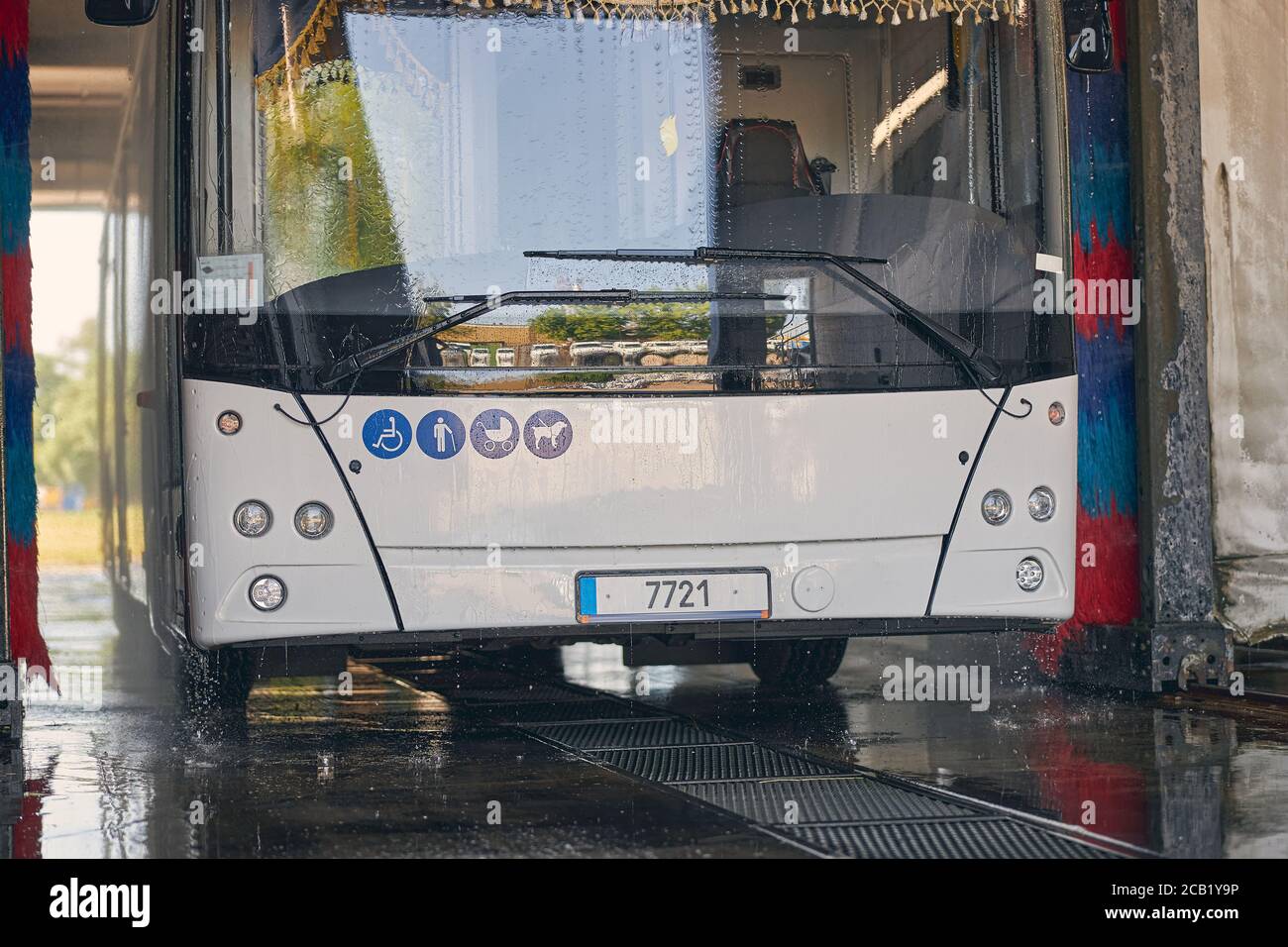Close up of registration mark being on the bus Stock Photo - Alamy