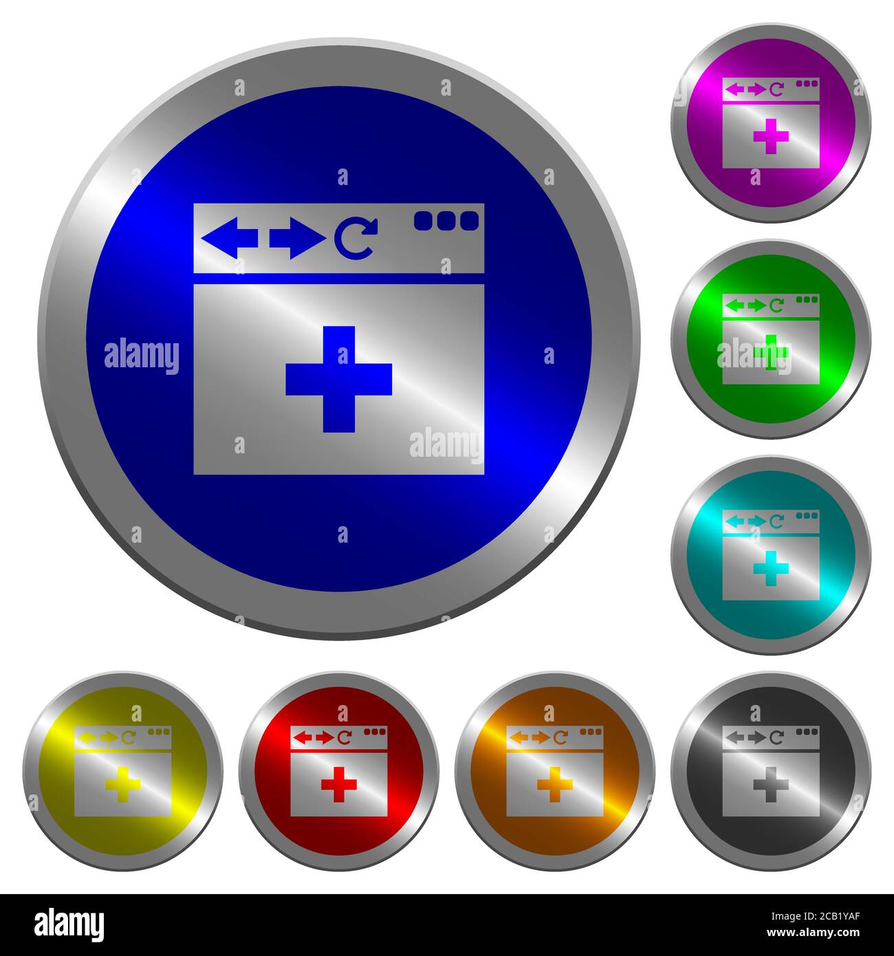 browser add new tab icons on round luminous coin-like color steel ... browser add new tab icons on round luminous coin-like color steel ...