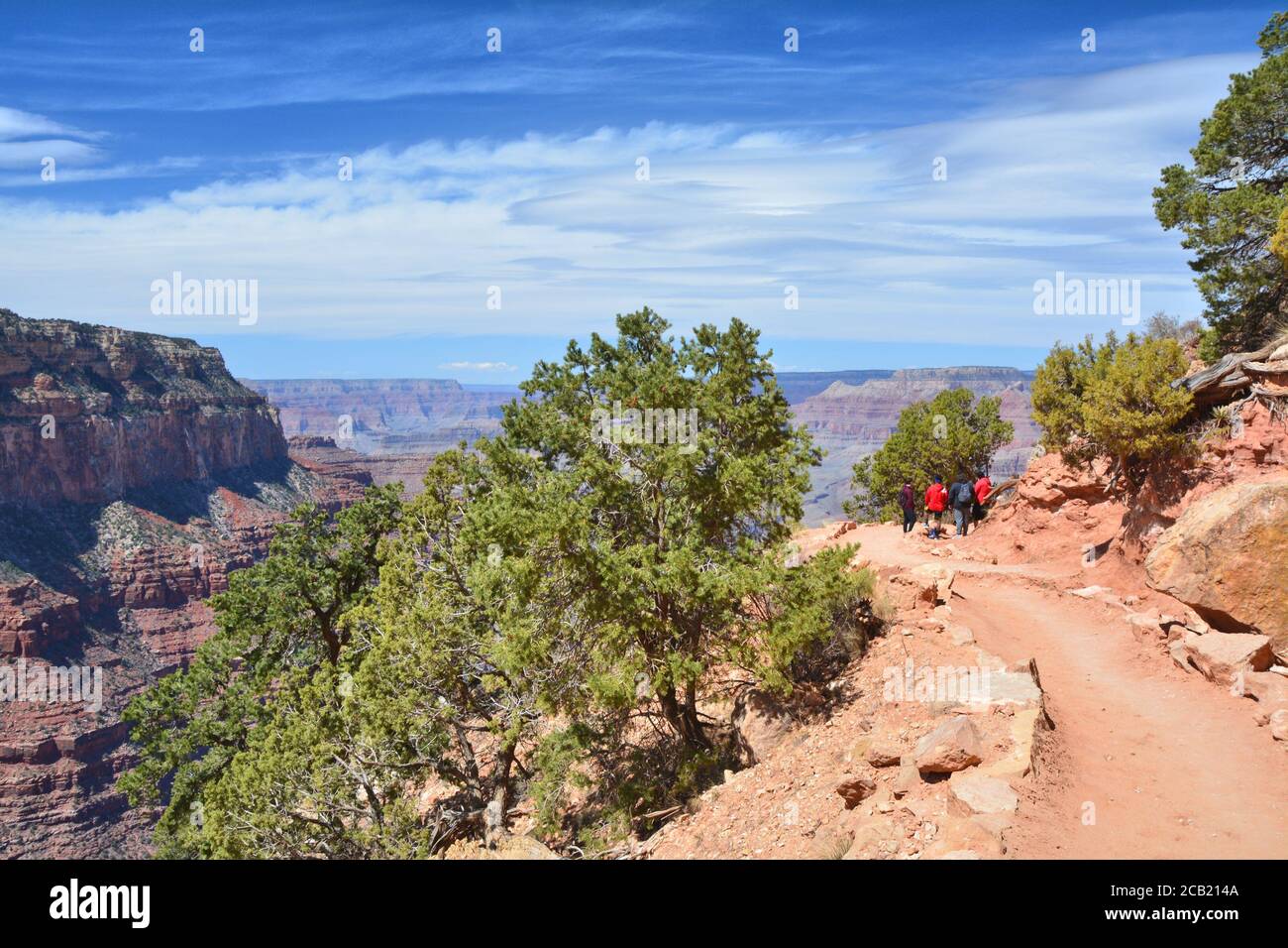 South Kaibab touristic trail path into the Grand Canyon bottom Stock ...