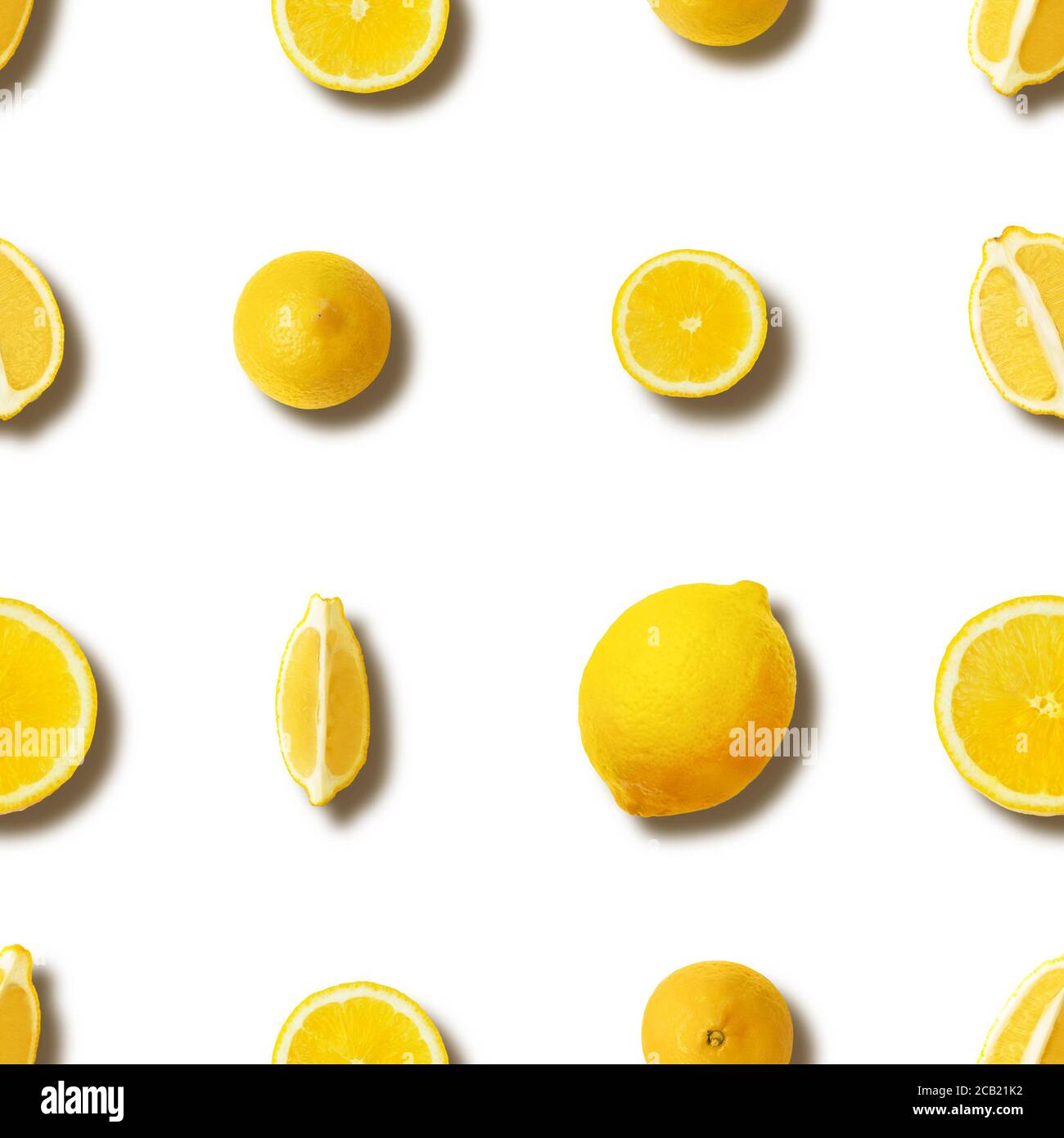 seamless lemon pattern isolated on white background Stock Photo - Alamy