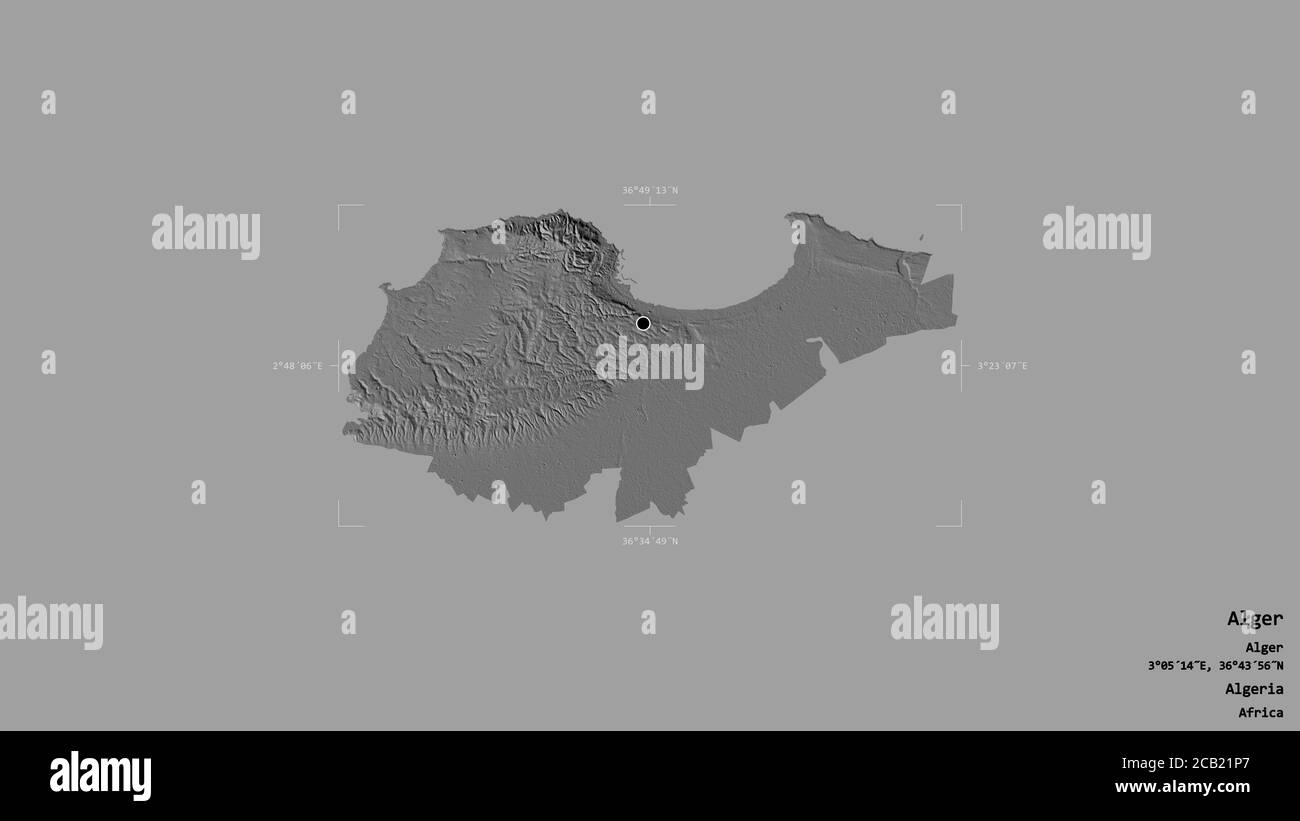 Alger administrative map hi-res stock photography and images - Alamy