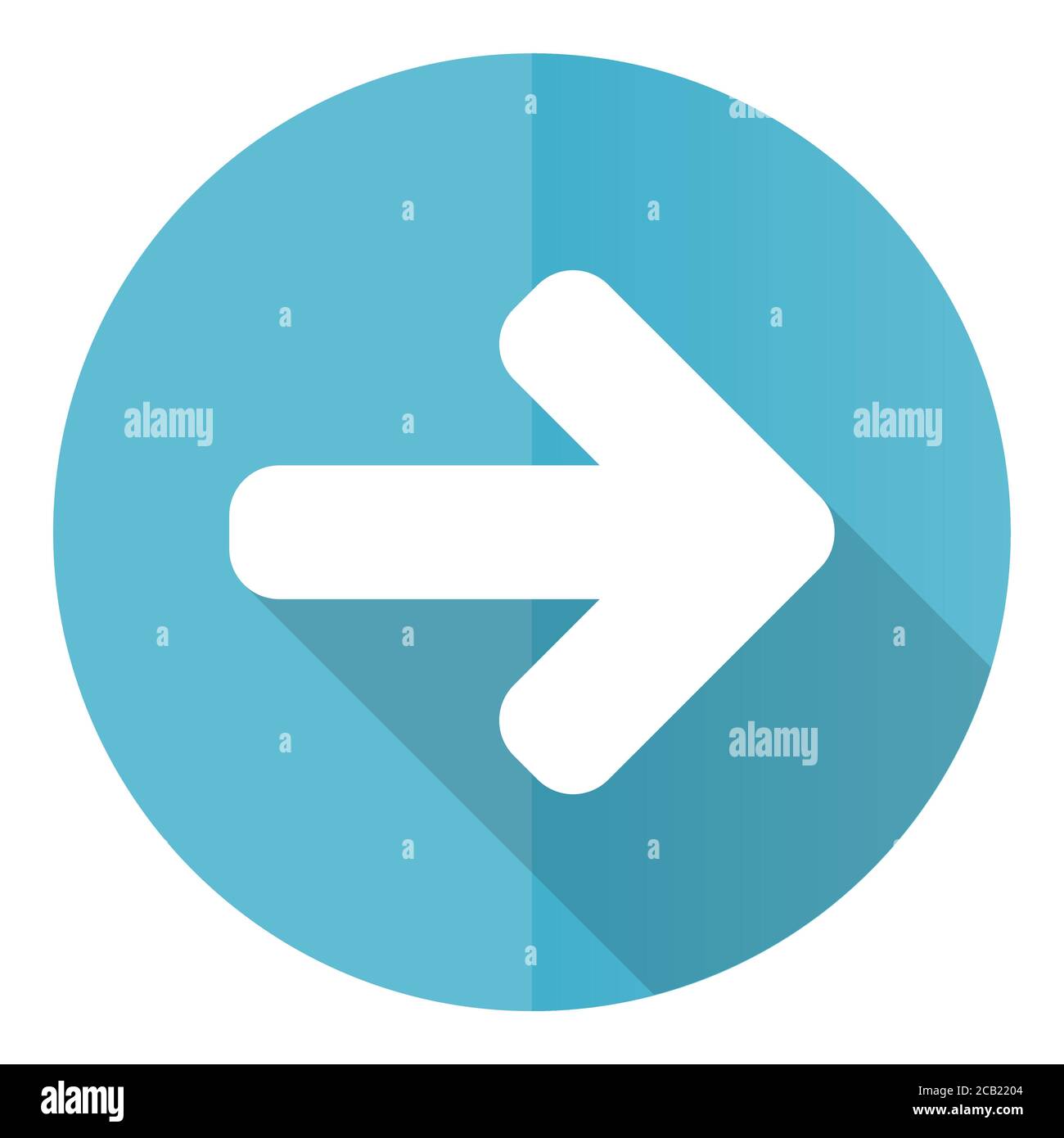 Right arrow vector icon, next flat design blue round web button ...