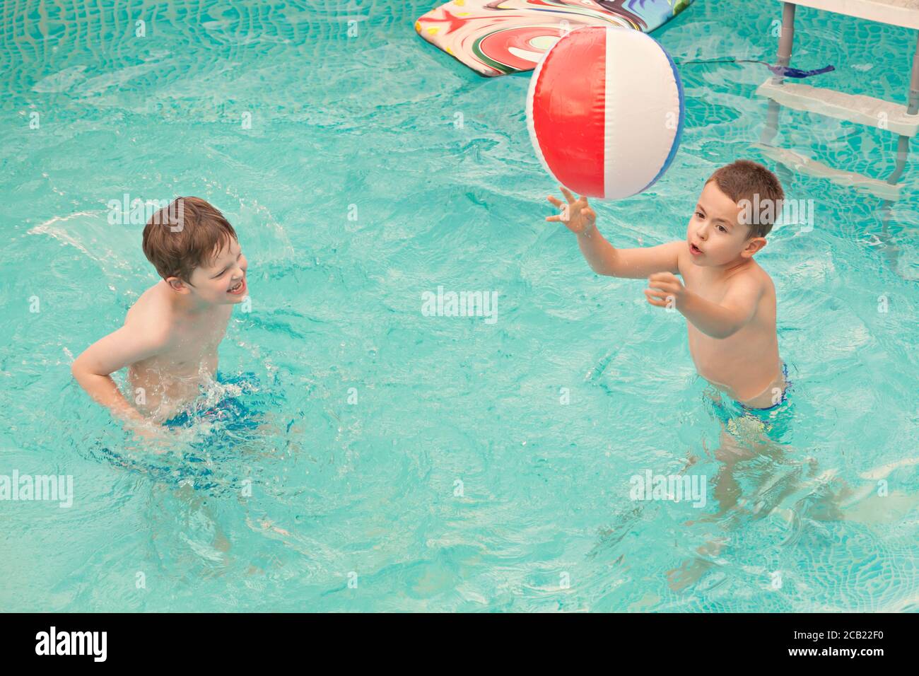 Kids Jumping Pool Summer Friends High Resolution Stock Photography and ...