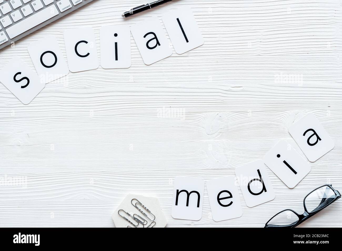 Internet tehnology social media concept. Workspace with laptop above ...
