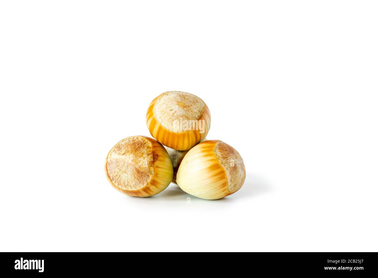 Fresh hazelnuts (cobnuts) on white background Stock Photo - Alamy
