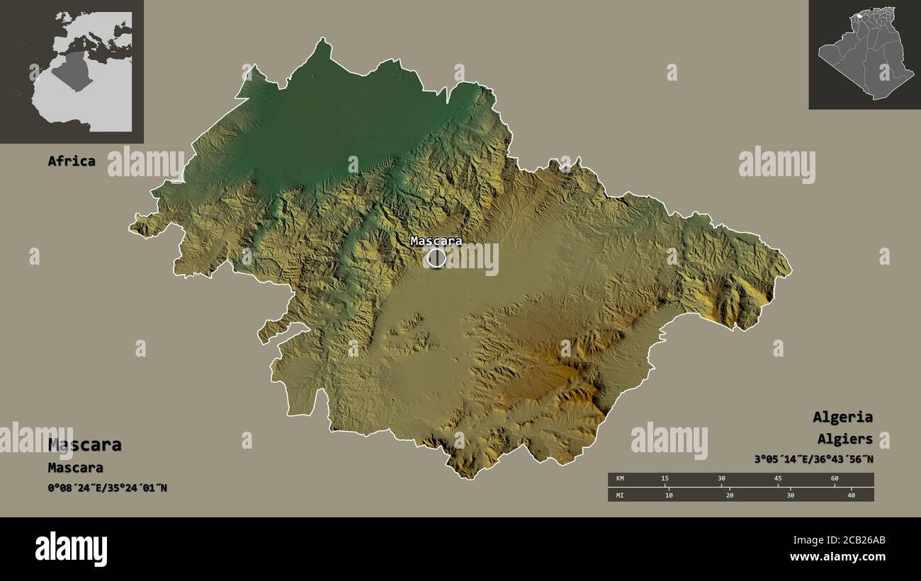 Algeria relief map hi-res stock photography and images - Alamy