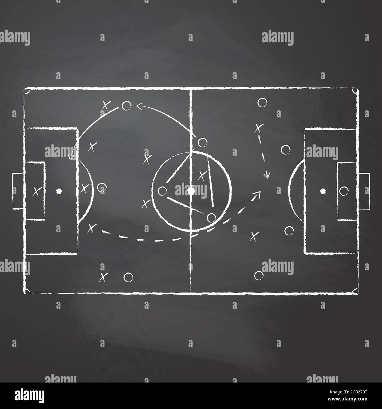 Football plan blackboard Stock Vector Images - Alamy