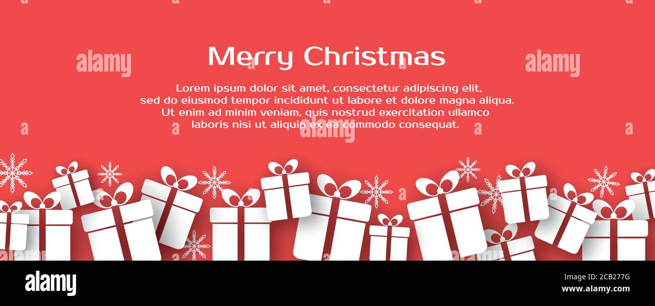 Christmas invitation card gift Stock Vector Images - Alamy