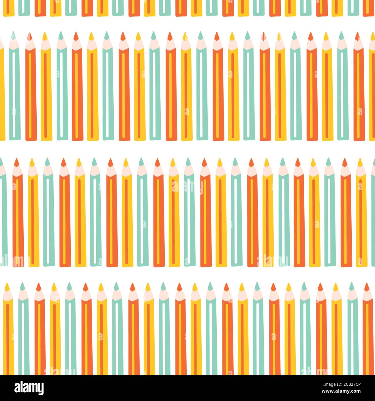 Coloring Pencils seamless vector background for kids. Repeating pattern ...