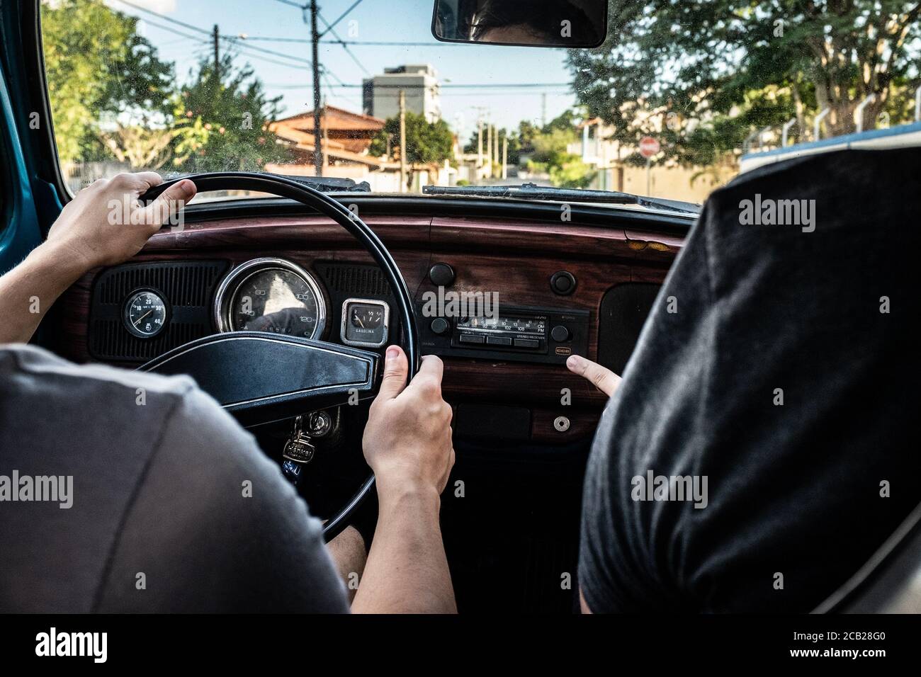 Human hands on wheel hi-res stock photography and images - Alamy