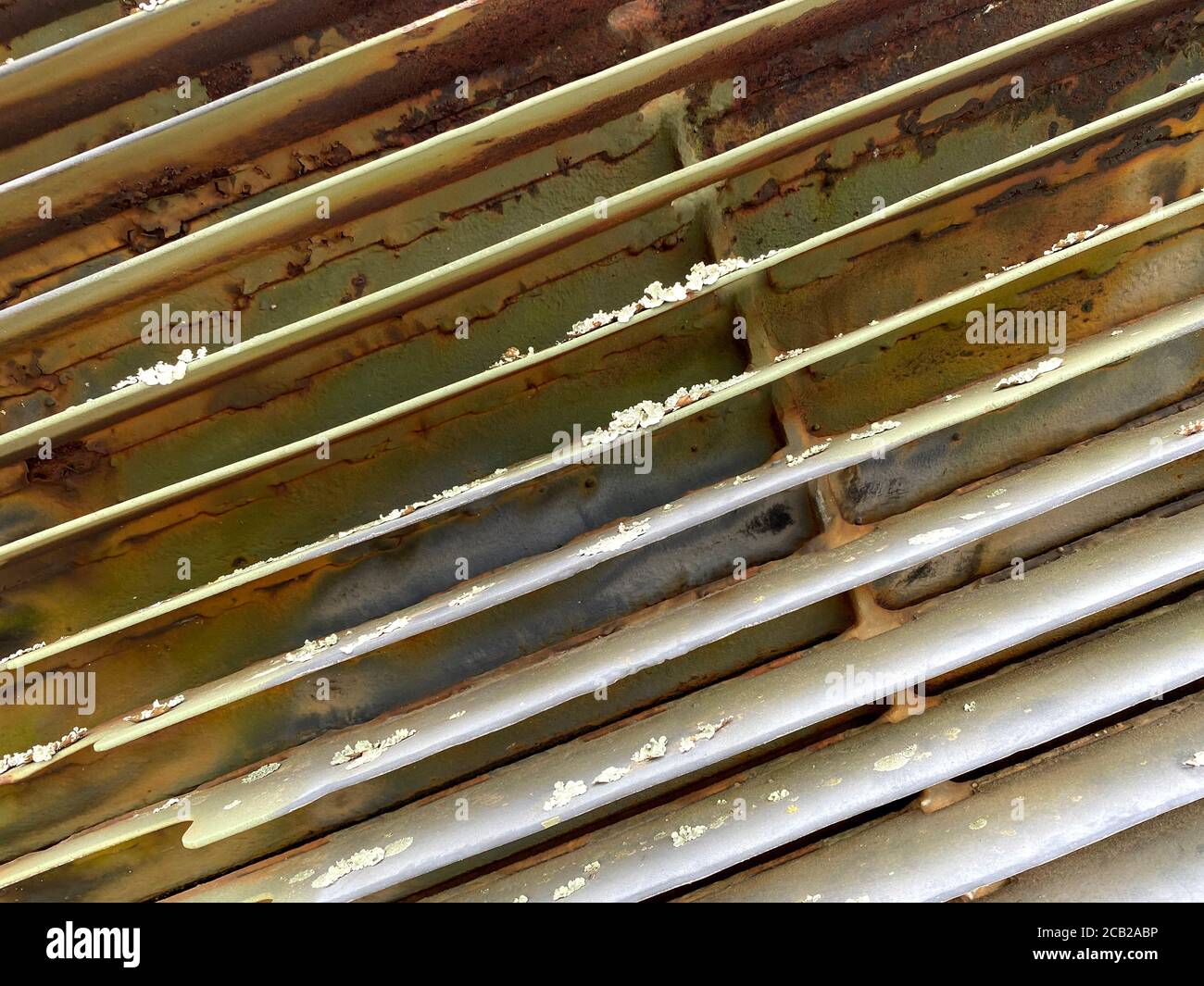 old corroding green rusty military tank engine radiator suitable for ...