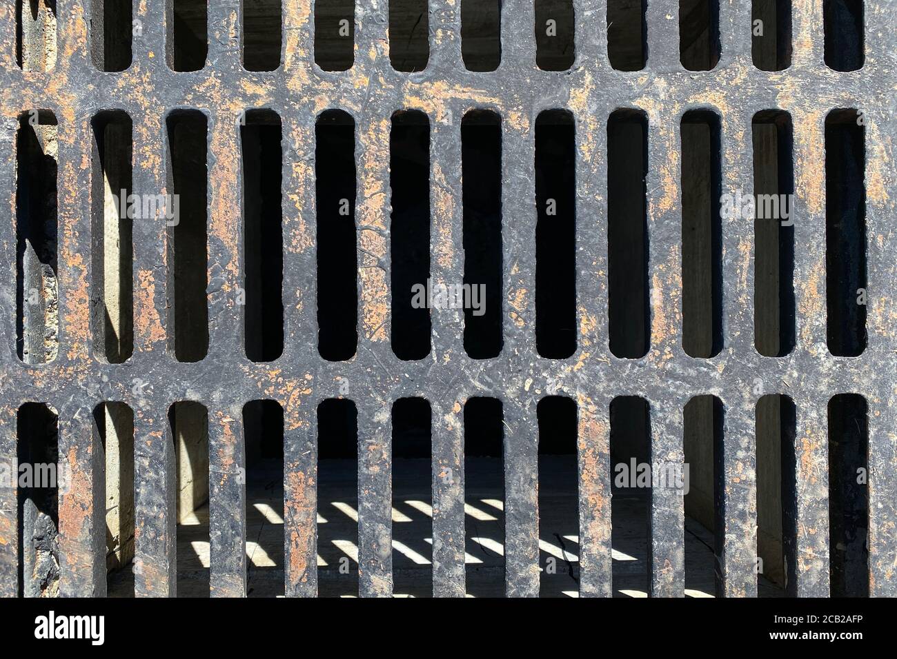rusty old vintage retro storm drain cover lid shadows suitable for ...