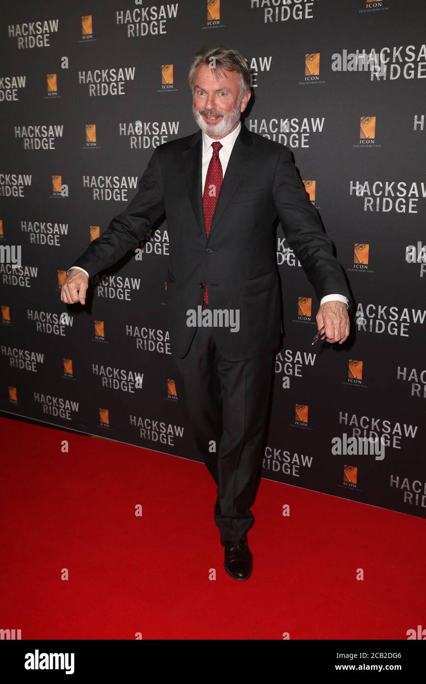 Sam Neill arrives on the red carpet for the Australian premiere of Mel ...