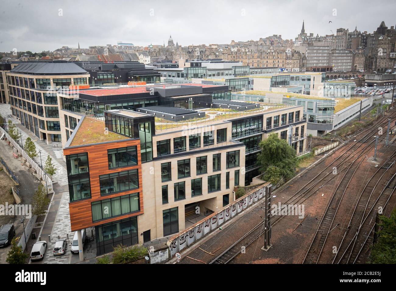 Queen Elizabeth House, the new UK Government Hub in Edinburgh Stock ...
