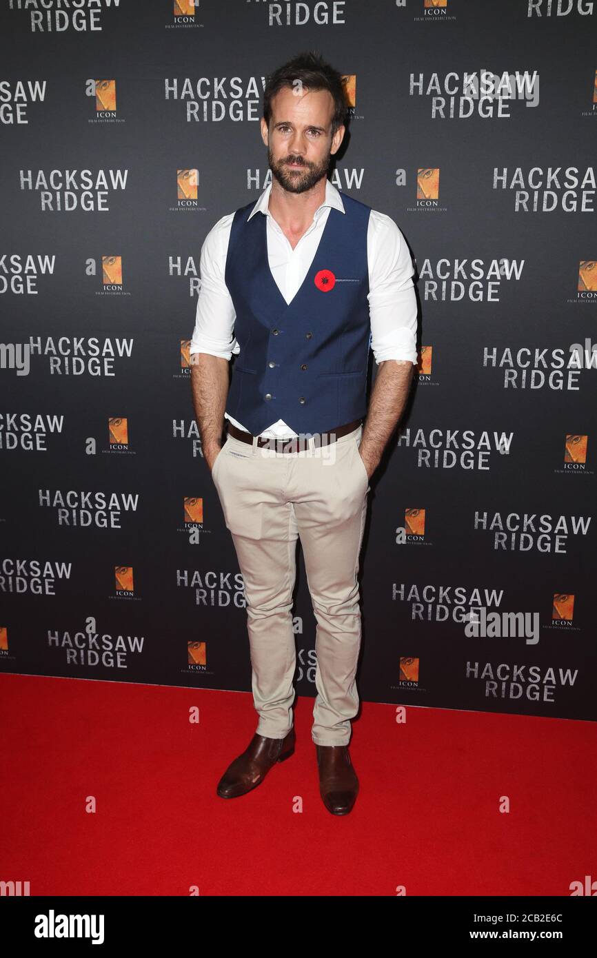 Luke Pegler arrives on the red carpet for the Australian premiere of ...