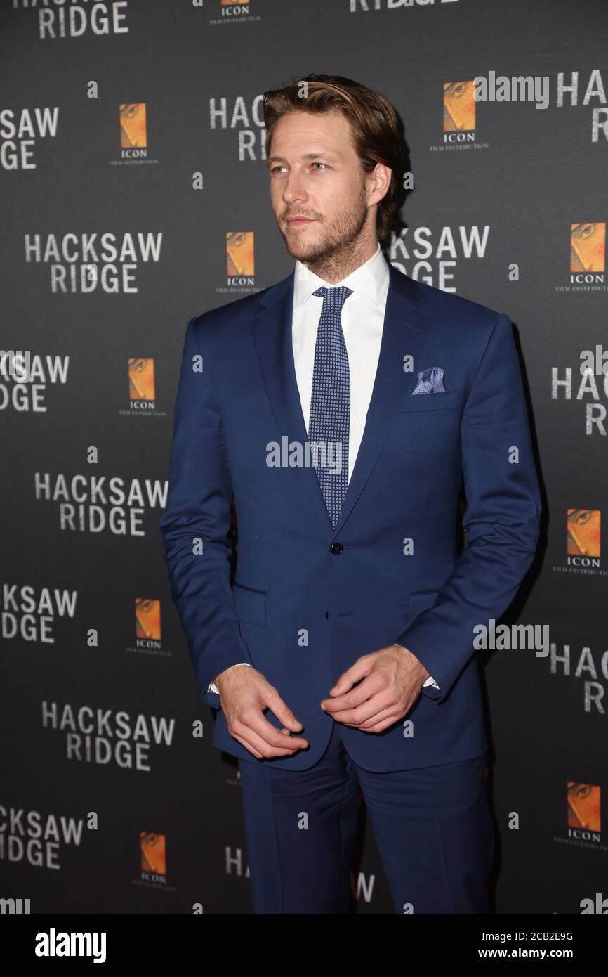 Luke Bracey arrives on the red carpet for the Australian premiere of ...