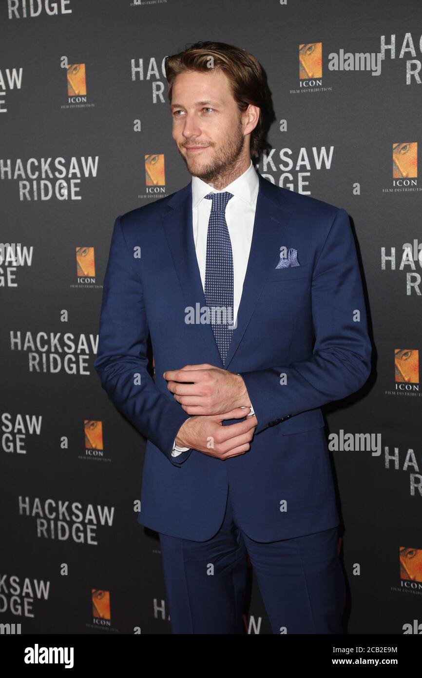 Luke Bracey arrives on the red carpet for the Australian premiere of ...