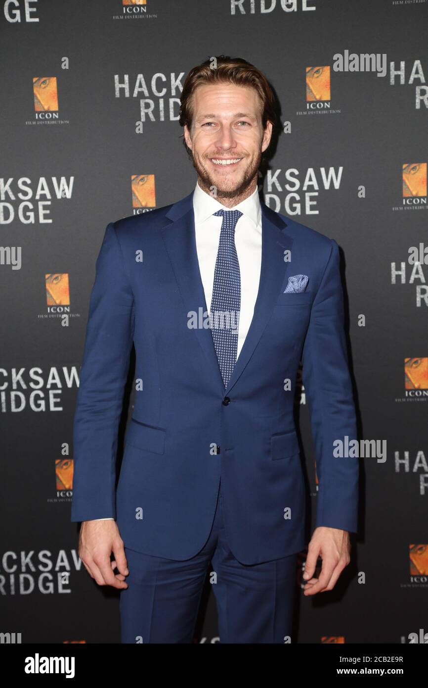 Luke Bracey arrives on the red carpet for the Australian premiere of ...