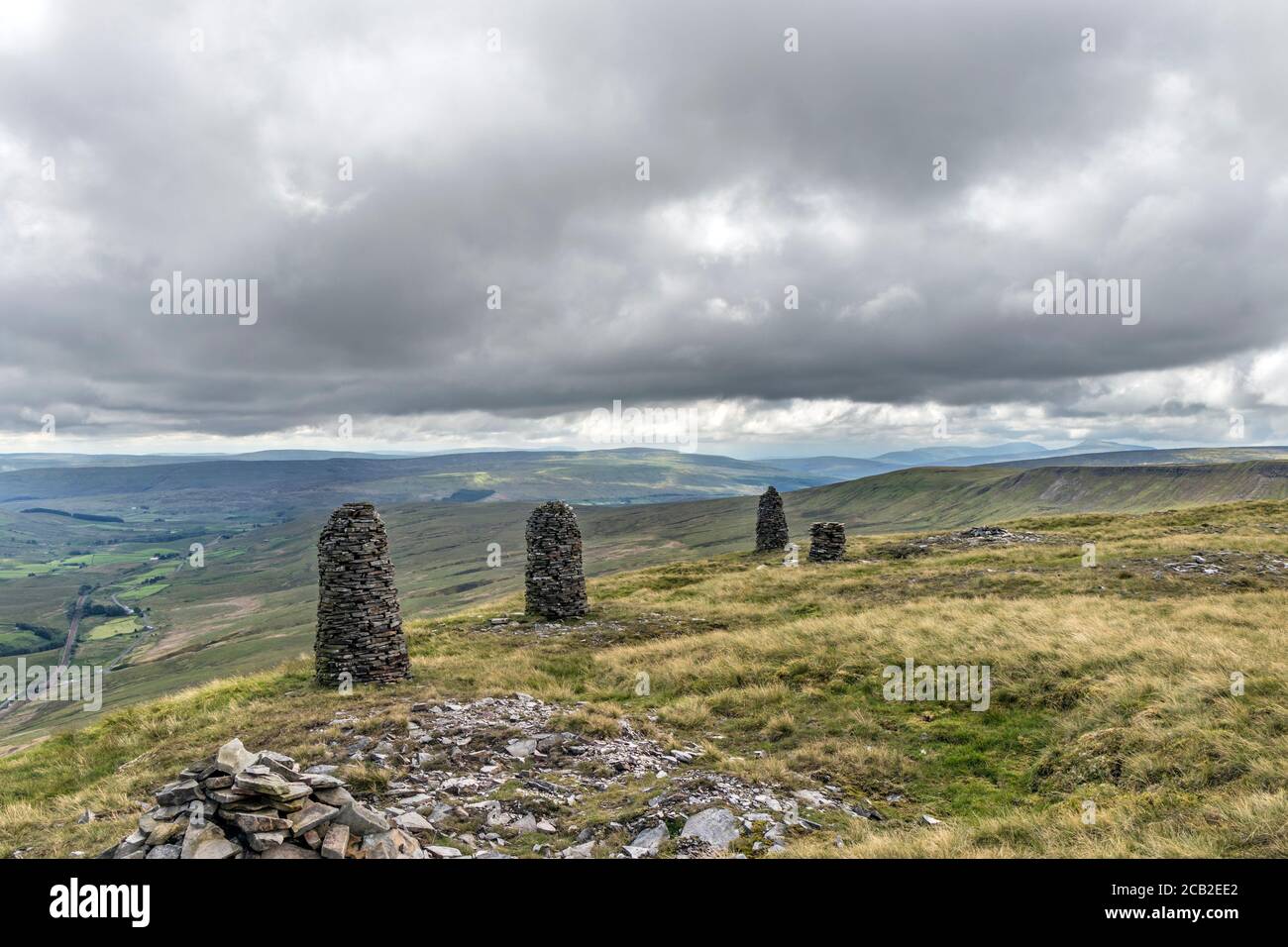 The View North from High White Scar on Wild Boar Fell over Aisgill Moor ...