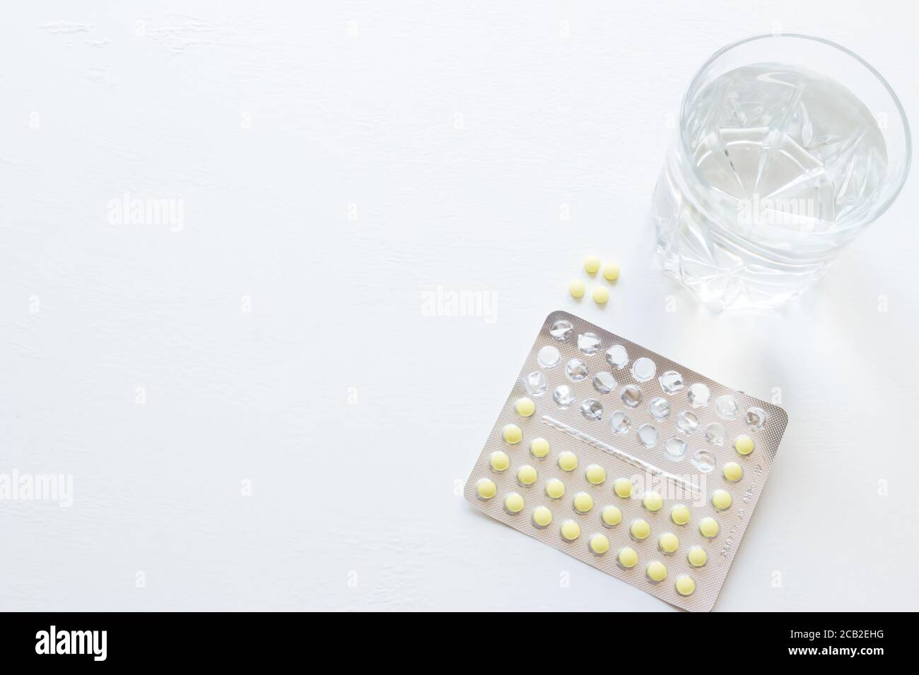 soothing pills on white background with place for text Stock Photo - Alamy