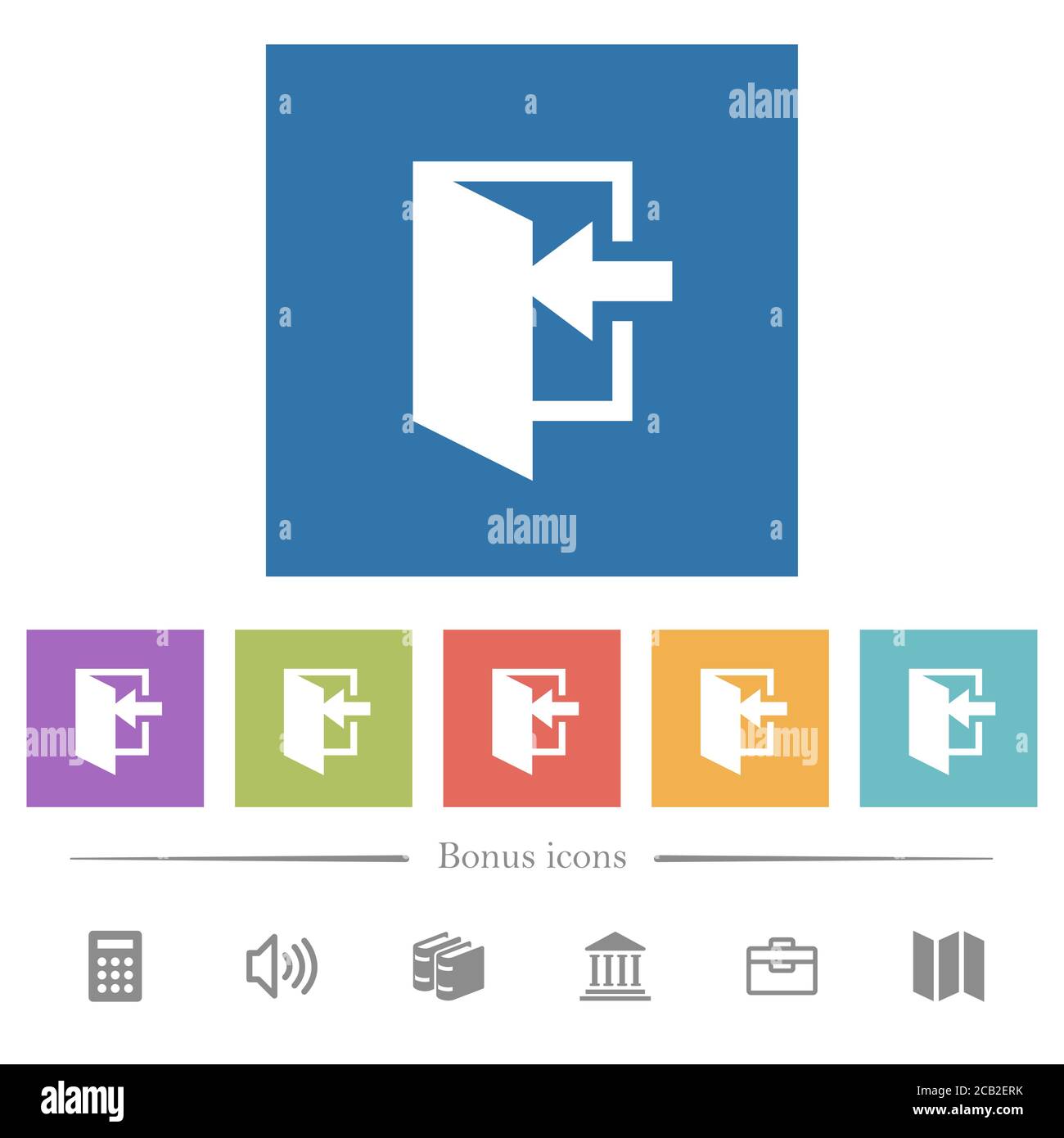 Enter flat white icons in square backgrounds. 6 bonus icons included ...