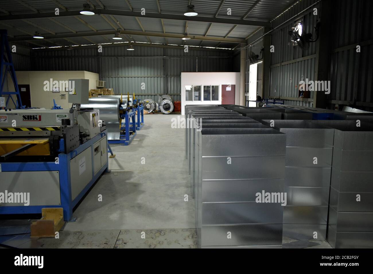 Industrial air ducts ventilation made of galvanized metal Rectangular ...