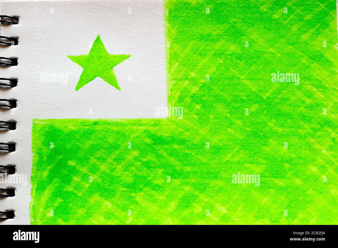 painted flag of Esperanto Stock Photo - Alamy