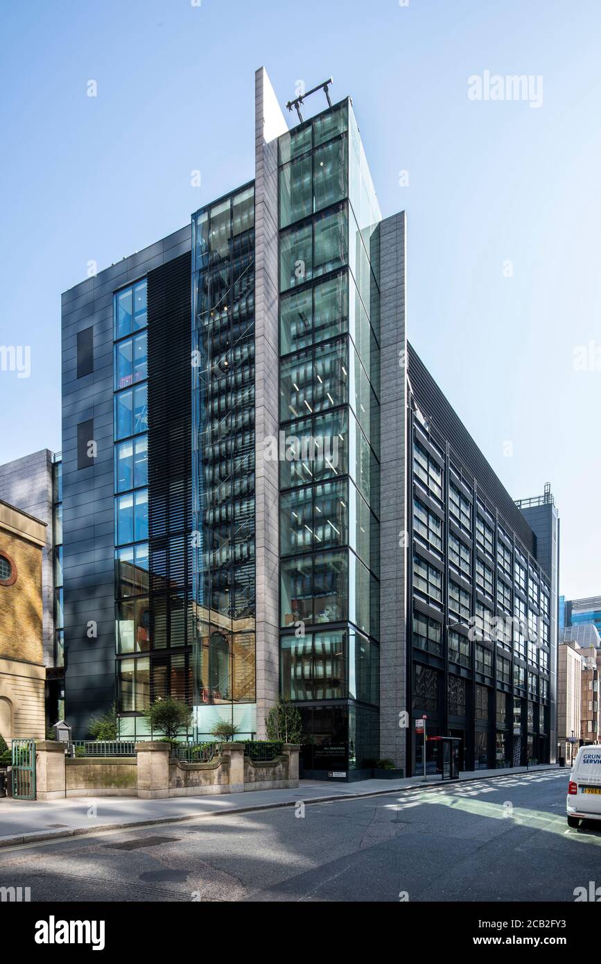 Oblique view along Houndsditch looking east. Devonshire Square, London ...